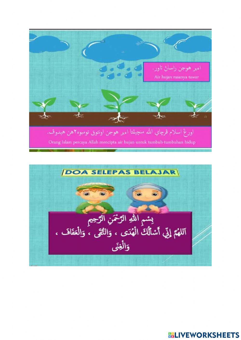 Air hujan worksheet | Live Worksheets