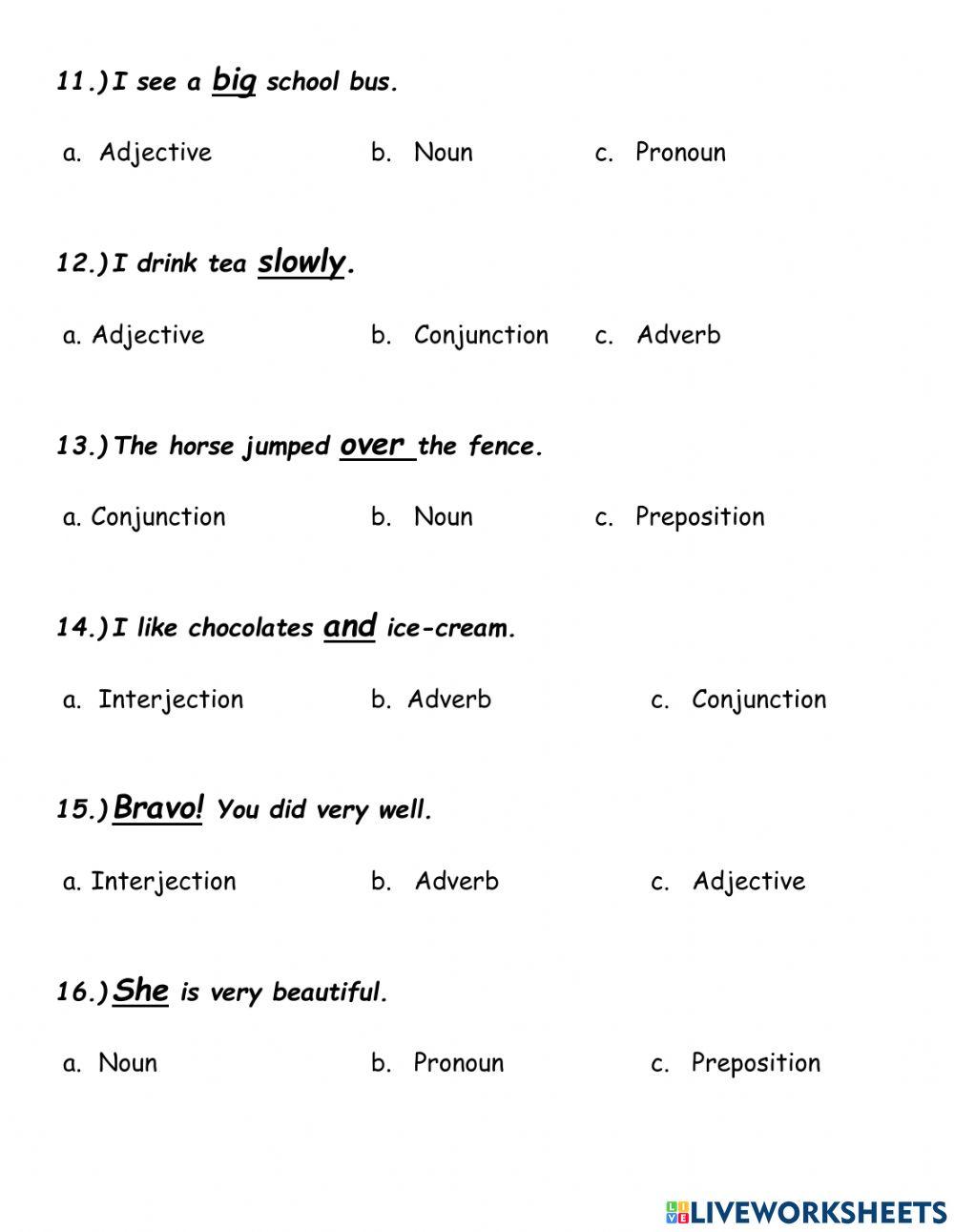 Grammar P2 Semester 2 S.Y 2021-2022 online exercise for | Live Worksheets