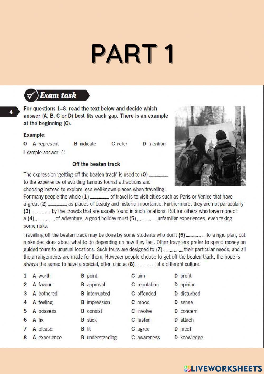 6851024 | Gold Experience B2 Reading exam 2nd term