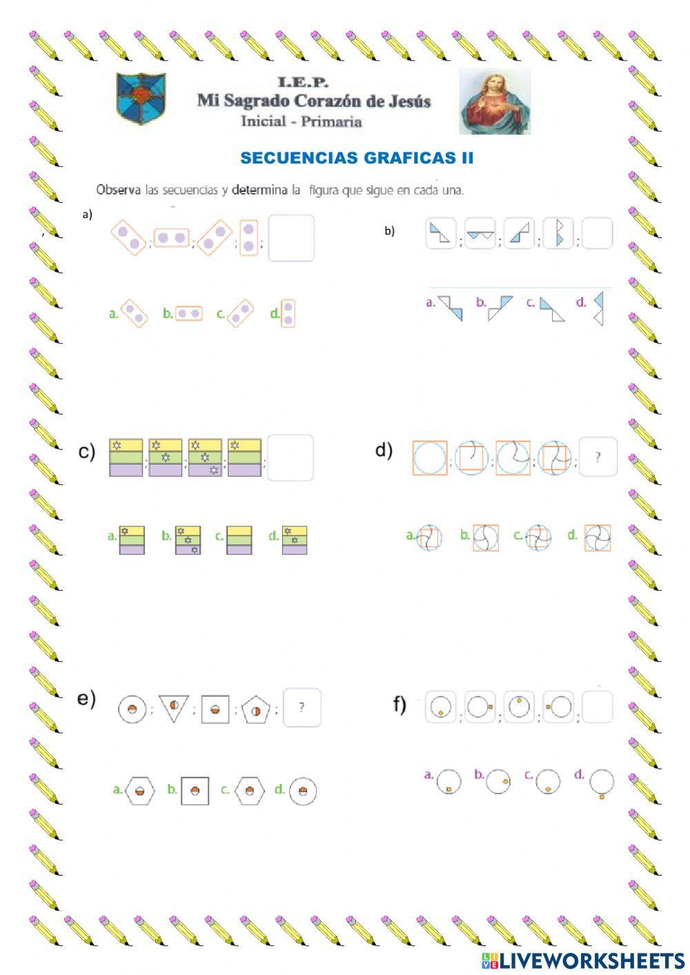 SECUENCIAS GRAFICAS II- 3ER GRADO online exercise for | Live Worksheets