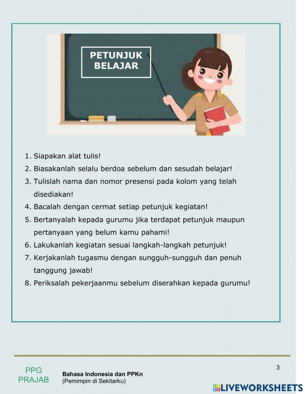 Kelas 6 T7ST2P1 worksheet | Live Worksheets