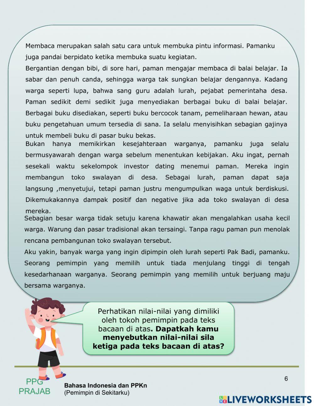 Kelas 6 T7ST2P1 worksheet | Live Worksheets