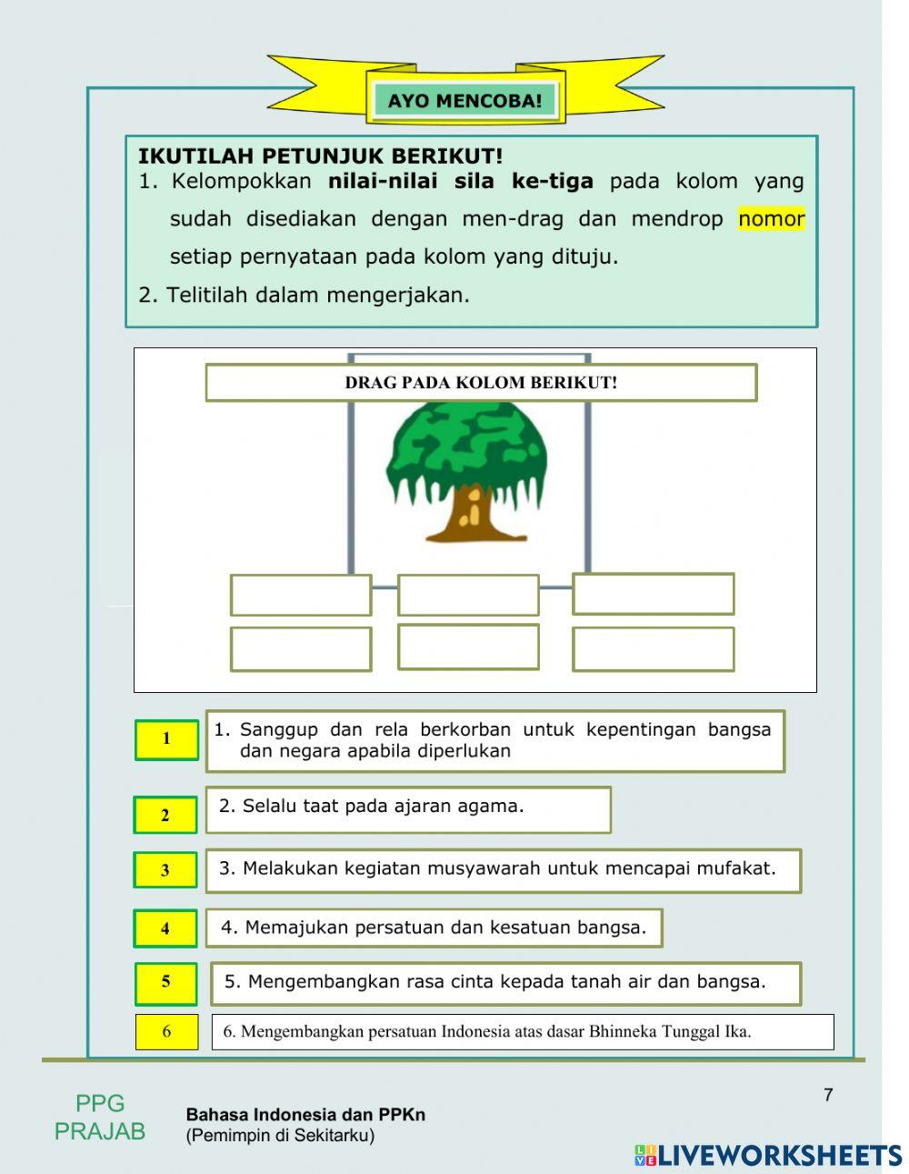 Kelas 6 T7ST2P1 worksheet | Live Worksheets