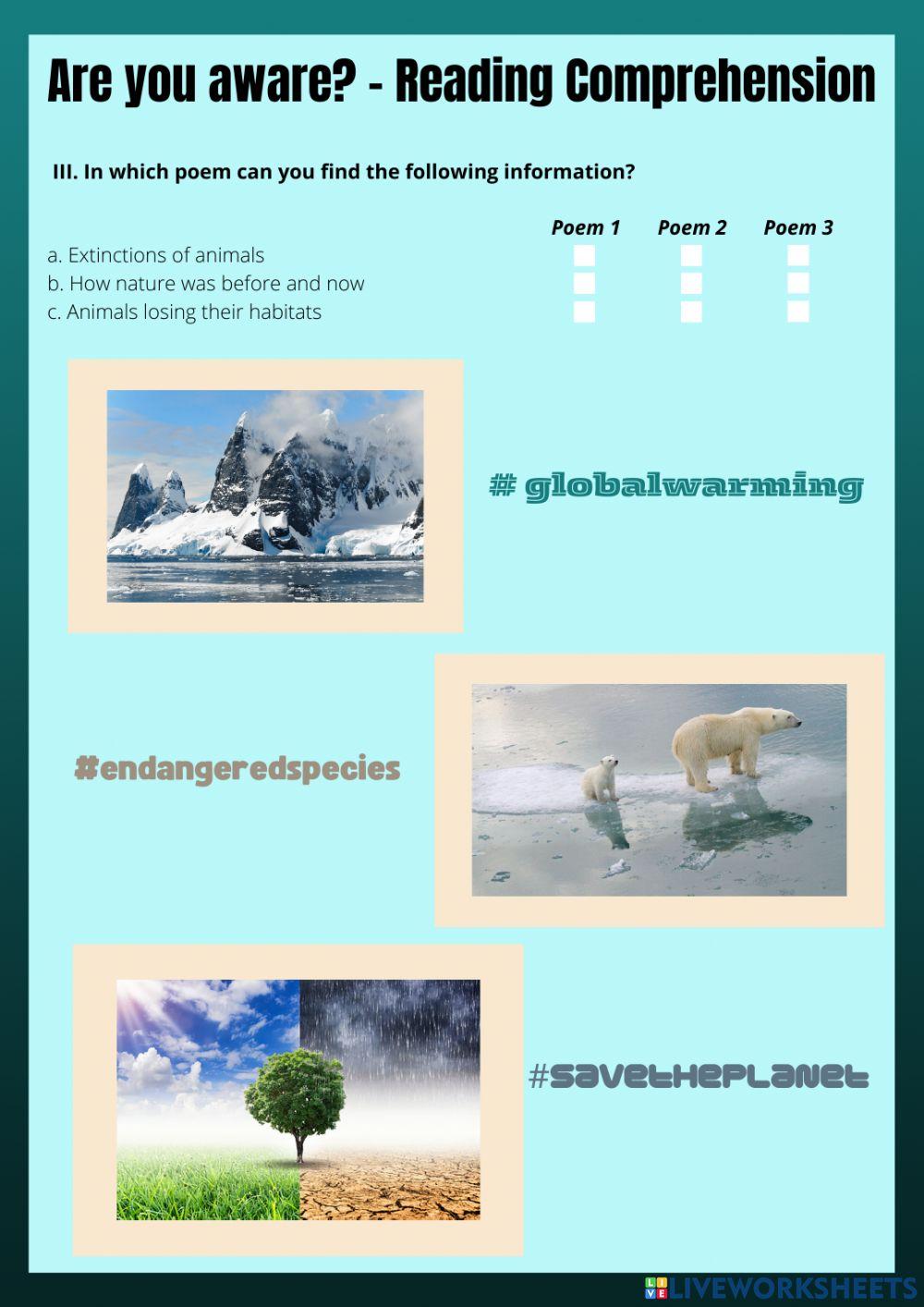 6851473 | Are you aware? - Reading | MissIlse