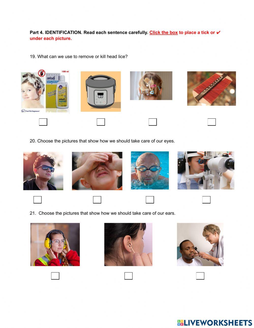 Grade 2 Health Class 3rd Quarter Test 2791430