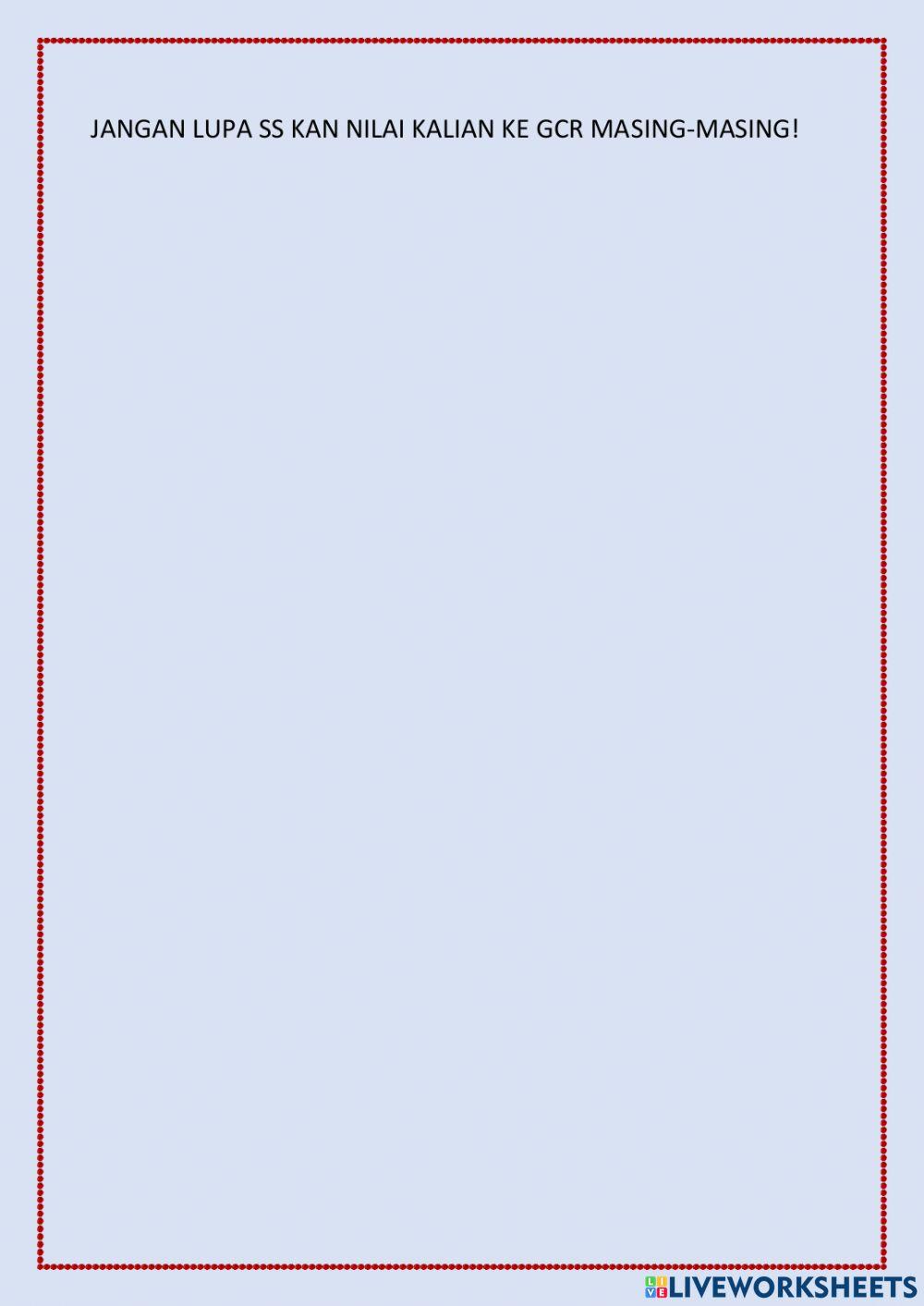 LKPD PROJEK PPP PERTEMUAN KE -2 online exercise for | Live Worksheets