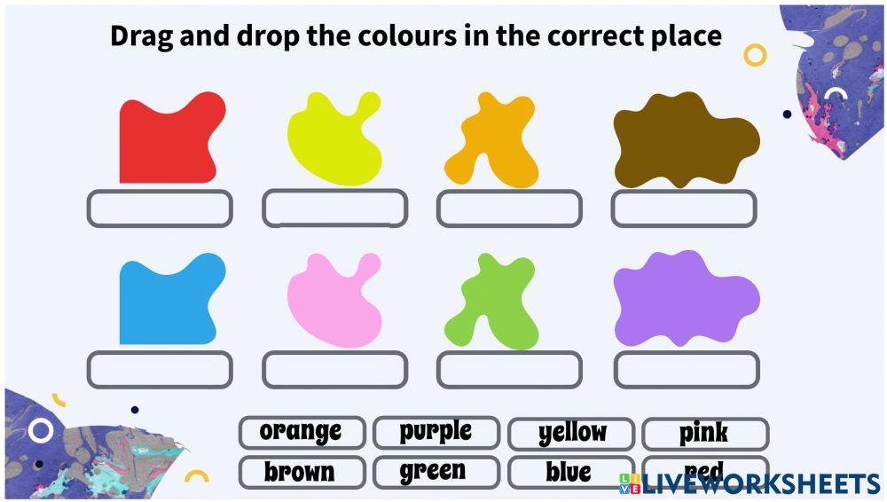 Colours online exercise for Basic | Live Worksheets