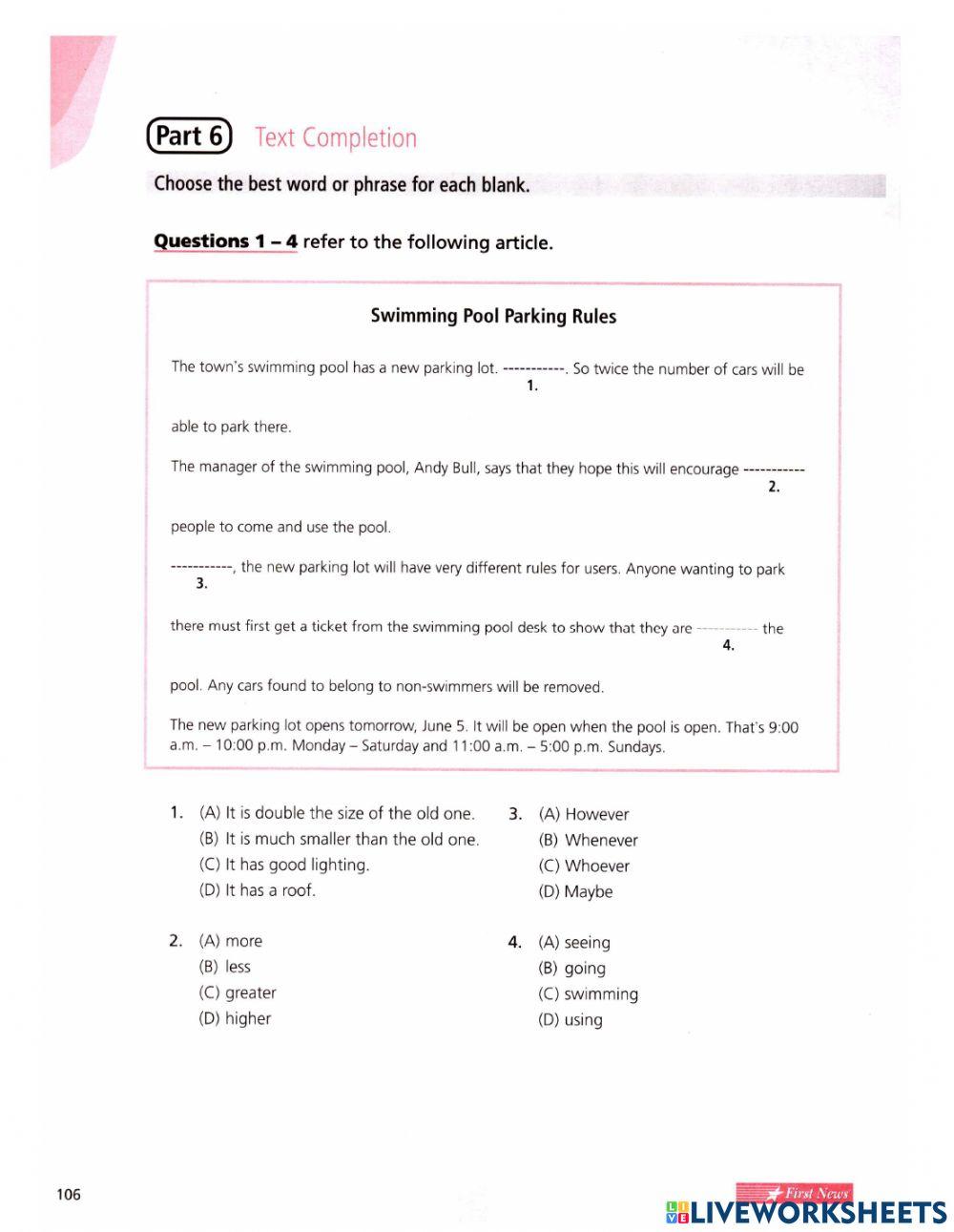 VET 2 - UNIT 7 - PART 5-6 online exercise for | Live Worksheets