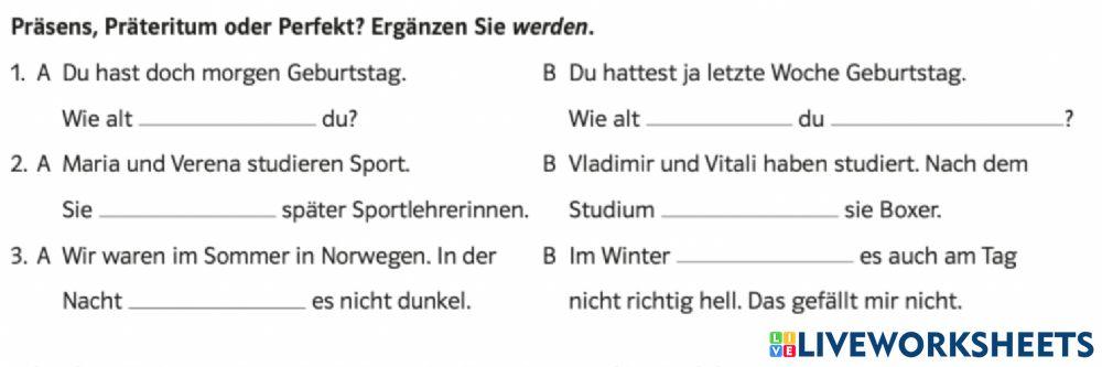 German German activity | Live Worksheets