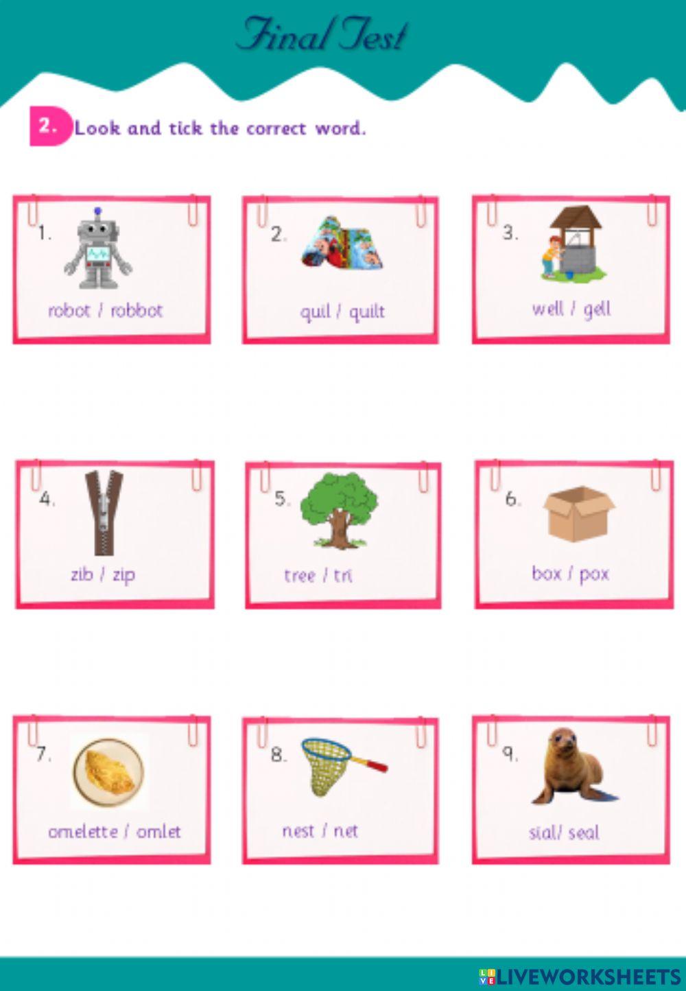 My phonic grade 2 | Live Worksheets