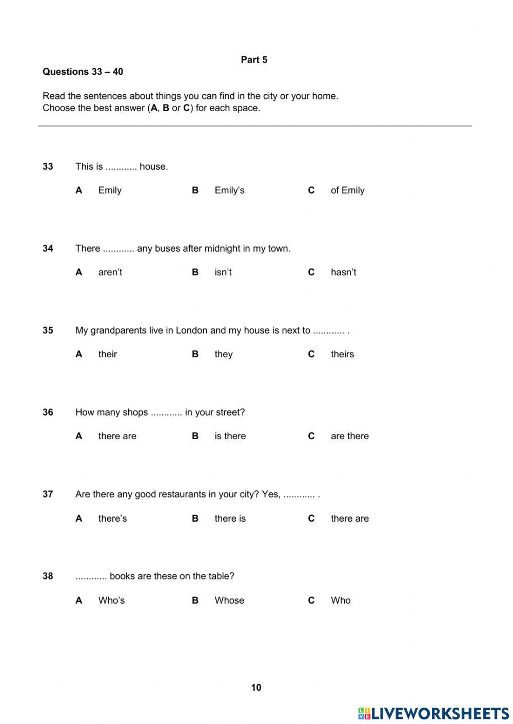 Empower a2 unit 5b worksheet | Live Worksheets