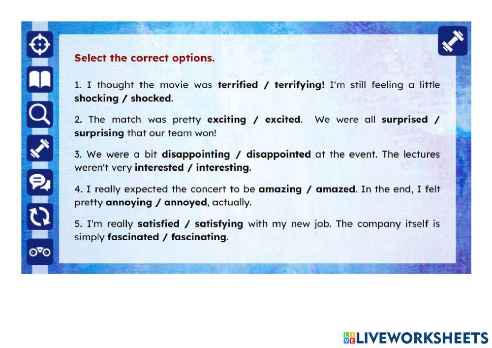 Adjectives - Global 5 lesson 04 online exercise for | Live Worksheets