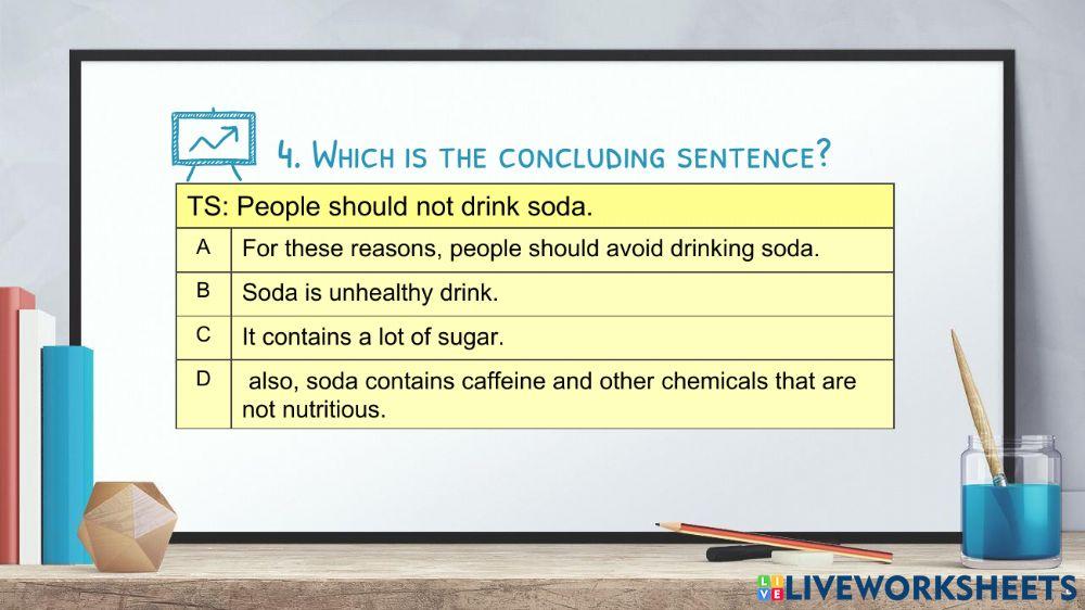 Finding the concluding sentence Mild online exercise for | Live Worksheets