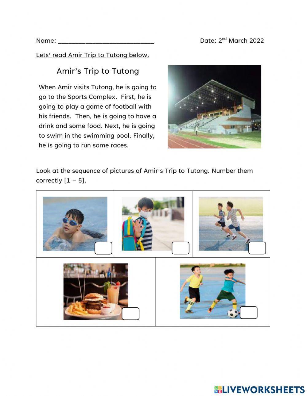 Sequencing interactive exercise for 2 | Live Worksheets