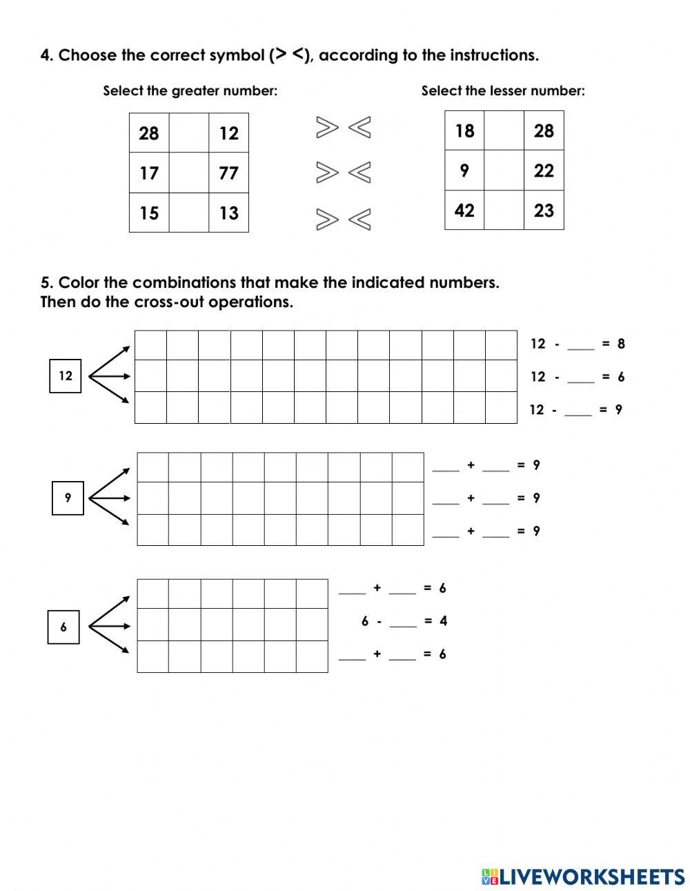 Math Exam 2nd Trimester interactive worksheet | Live Worksheets