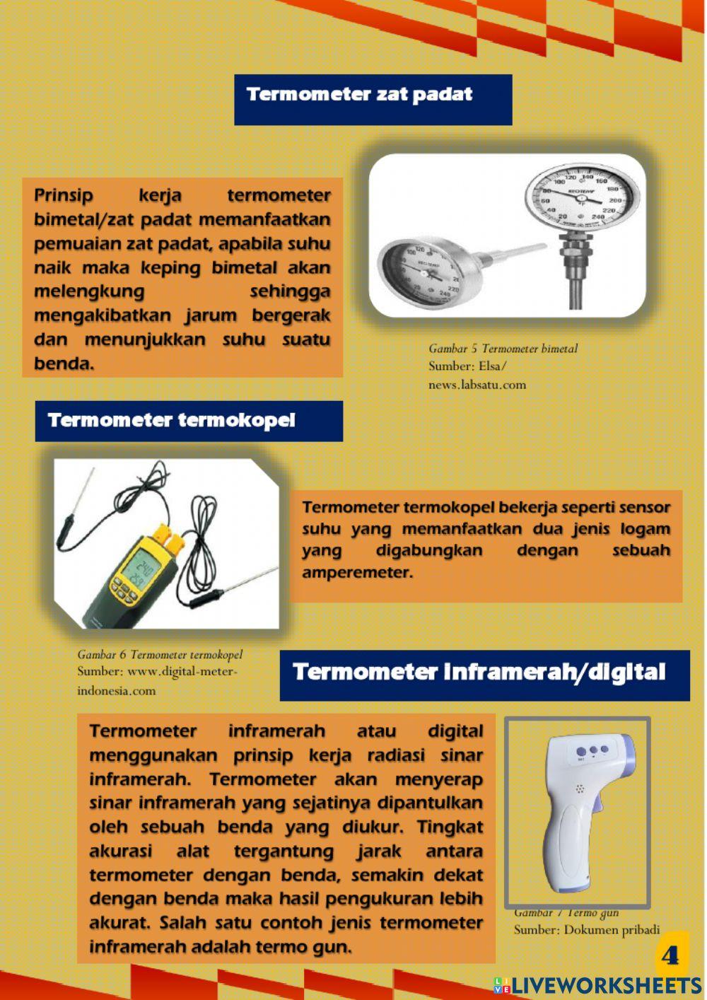 Chapter 1 Konsep Suhu dan Termometer worksheet | Live Worksheets