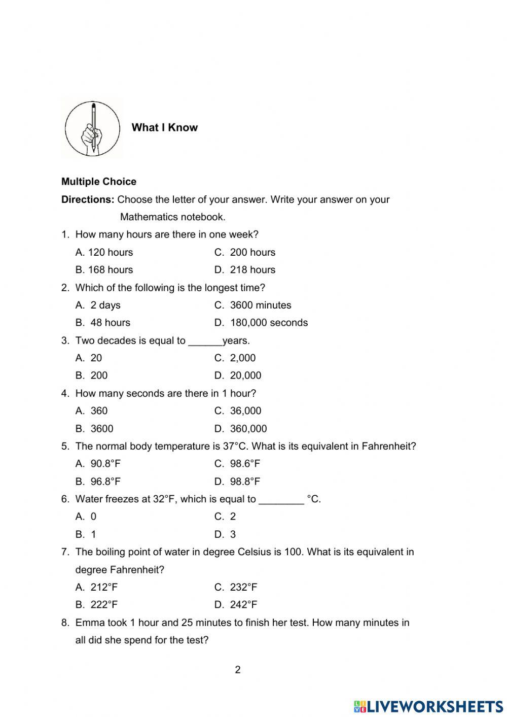 Conversion of Units of Measurements of Time, Celsius, Fahrenheit and ...