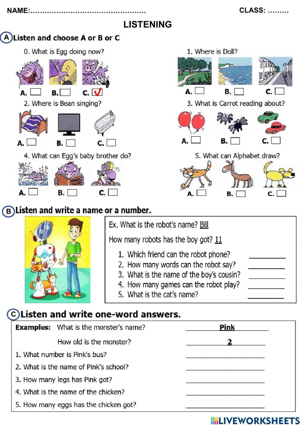Review online exercise for Grade 2 | Live Worksheets