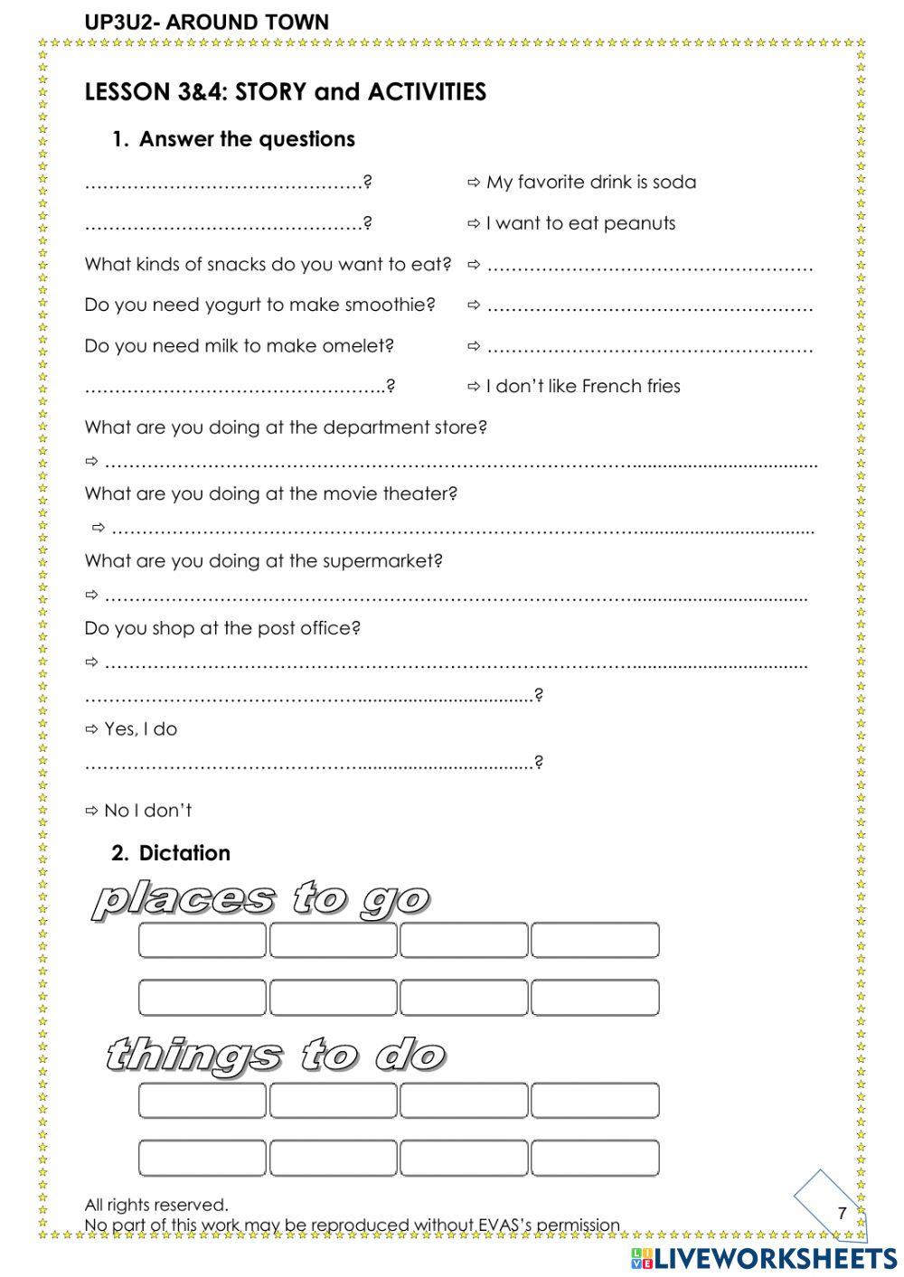 Up 3 unit 2 1910525 | Huynh Nhi Le | Live Worksheets