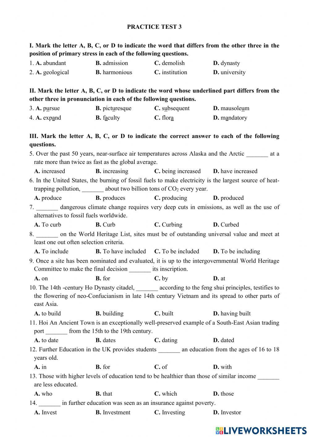 1911277 | Grade 11- practice 3- u678 | Chu Que