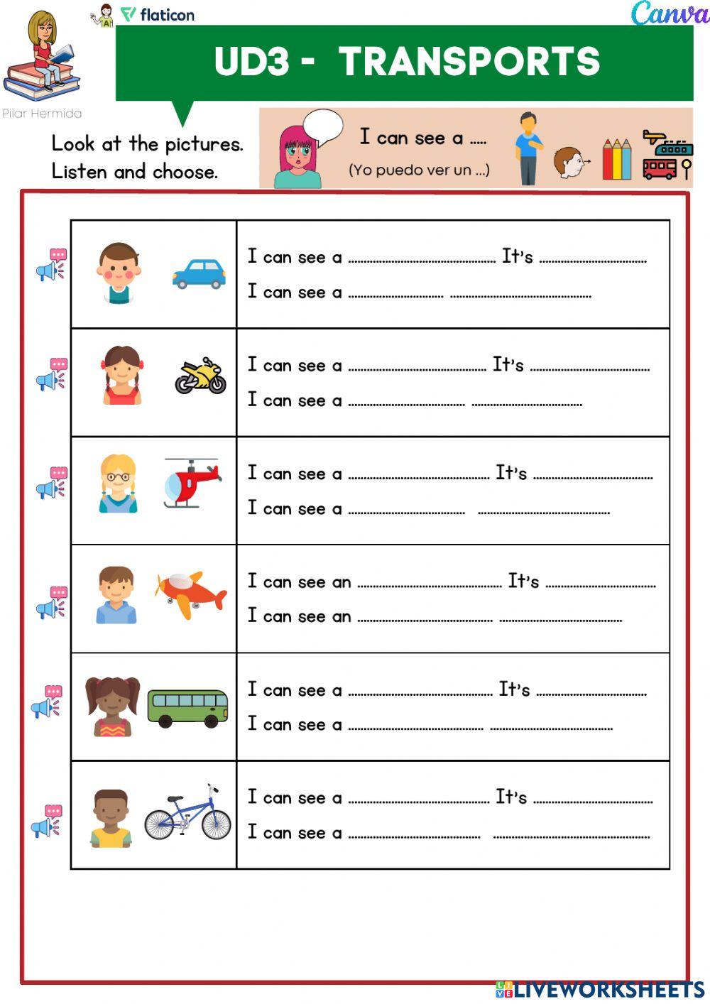 1EP UD3 TRANSPORTS p3 worksheet | Live Worksheets