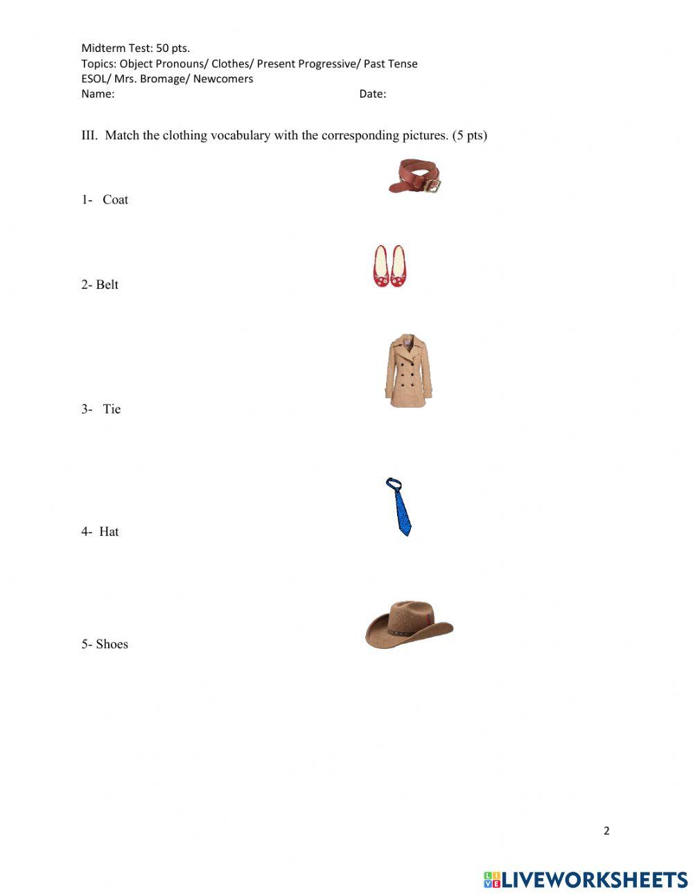 Test: Past tens… | Free Interactive Worksheets | 1911866