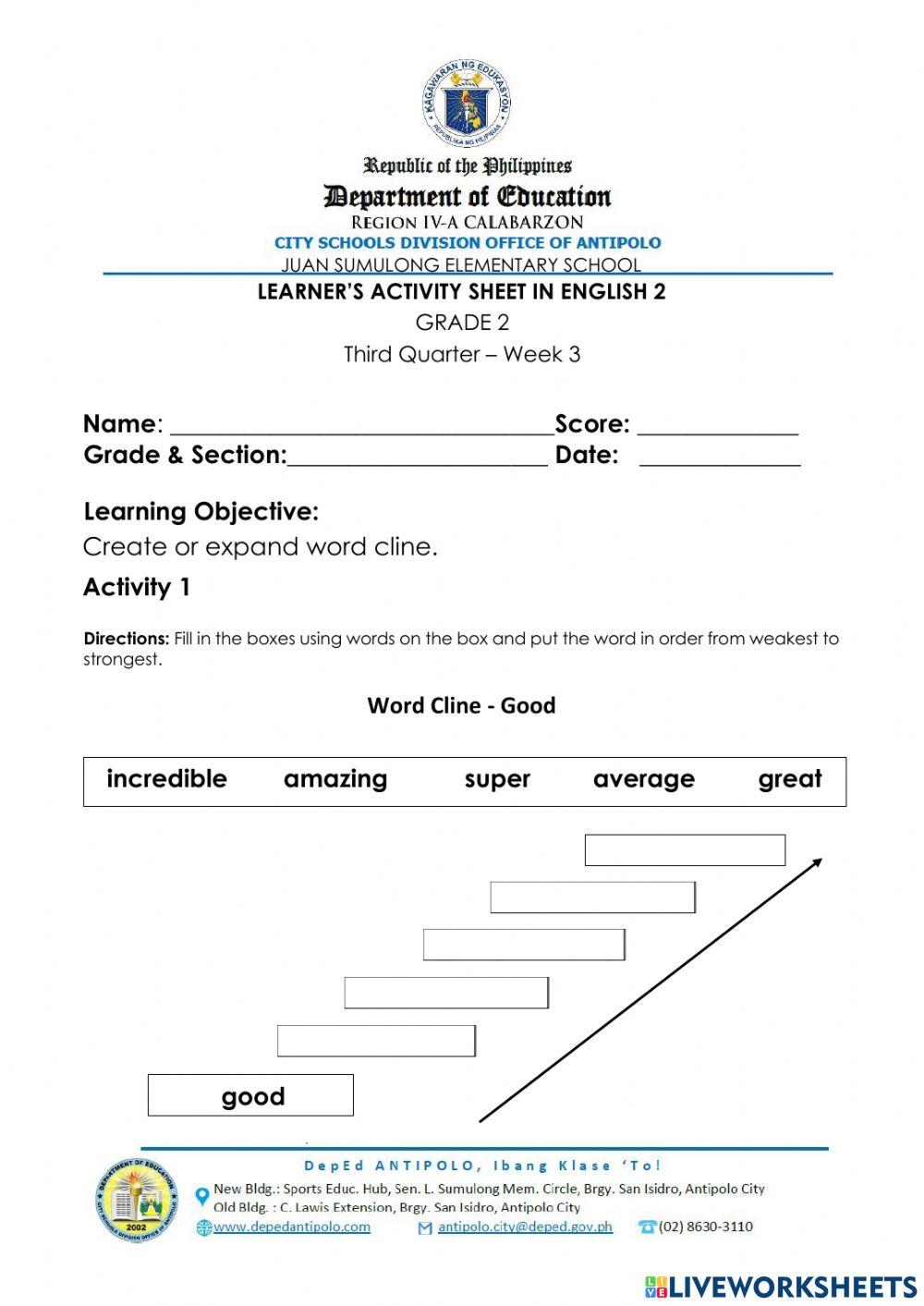 Liza P. Caliste | Q3,English-Gr2-LAS-Week 3 1949141