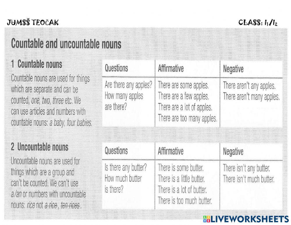 Quantifiers online exercise for Pre - intermediate | Live Worksheets