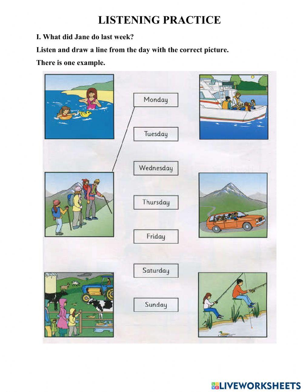 Listening practice online exercise for 5 | Live Worksheets