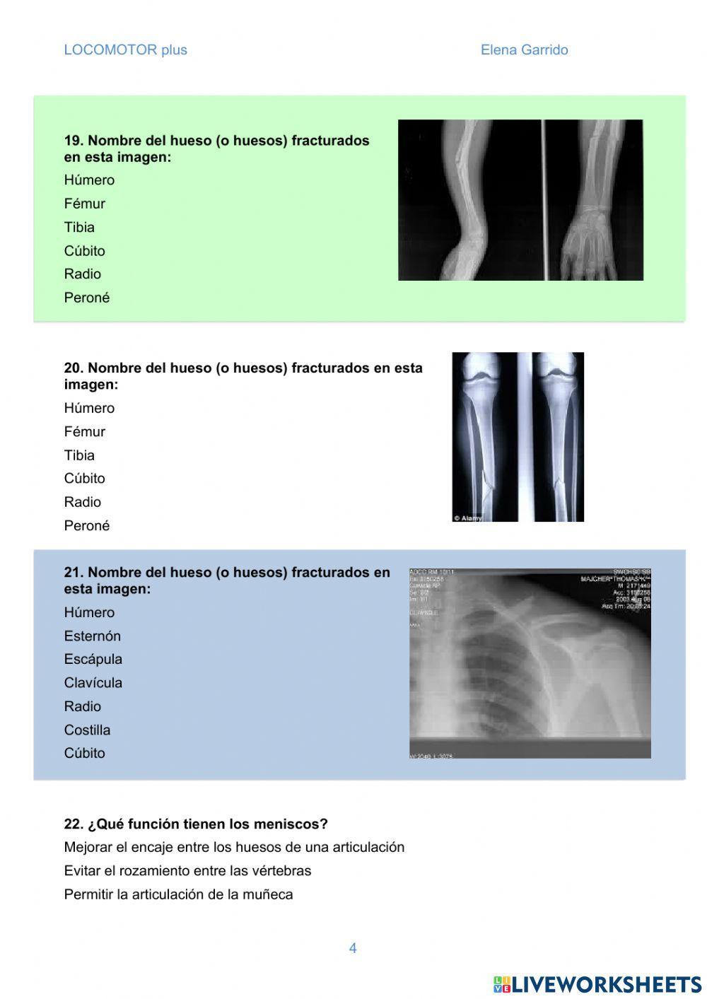 LOCOMOTOR plus worksheet | Live Worksheets