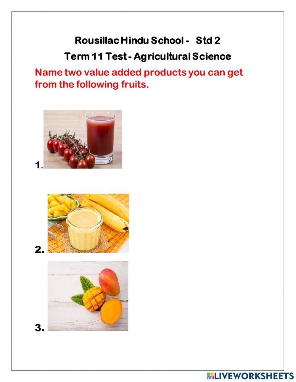 Agri Science Term 2 online exercise for | Live Worksheets