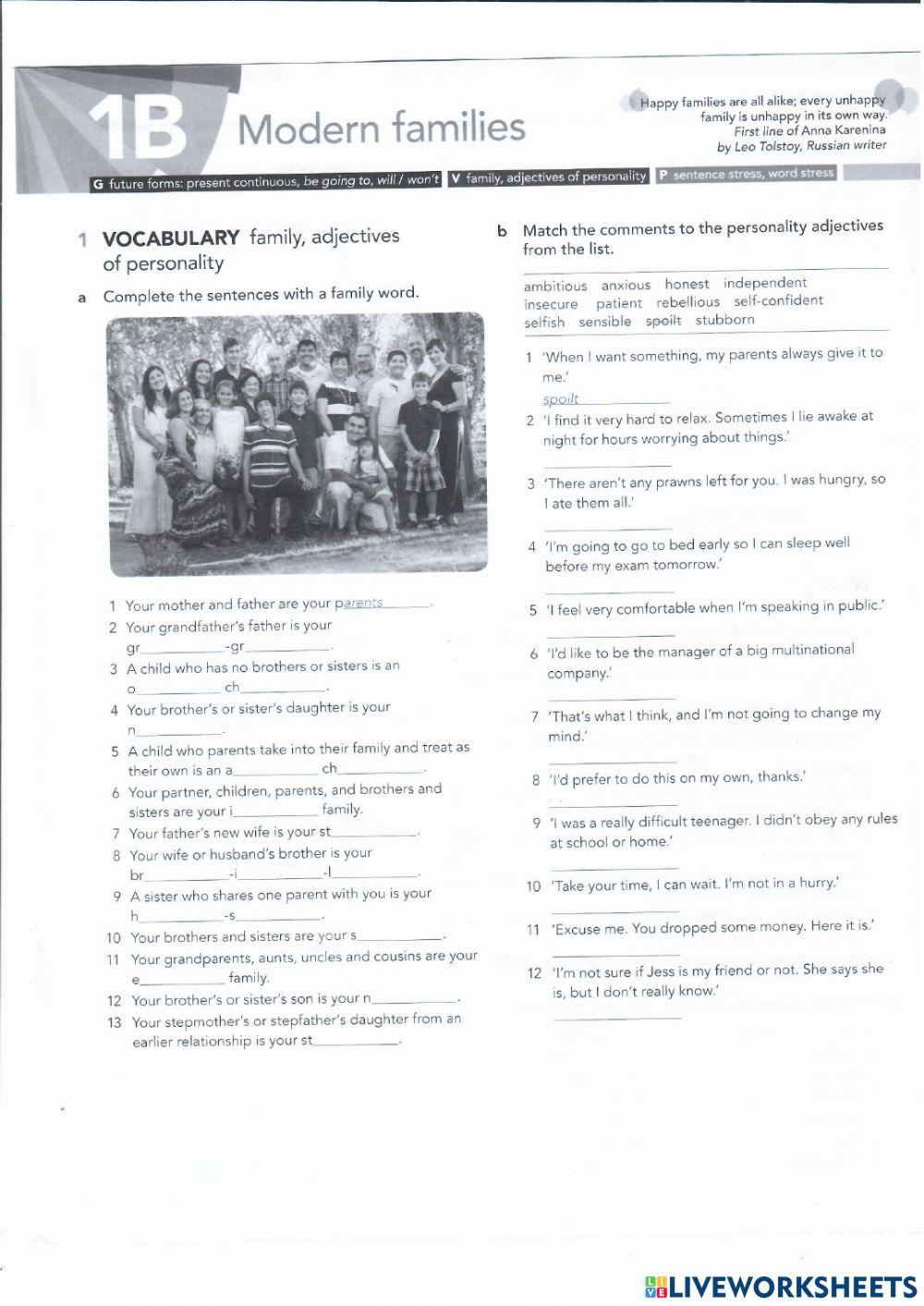 B1S-1F1A-WB worksheet | Live Worksheets