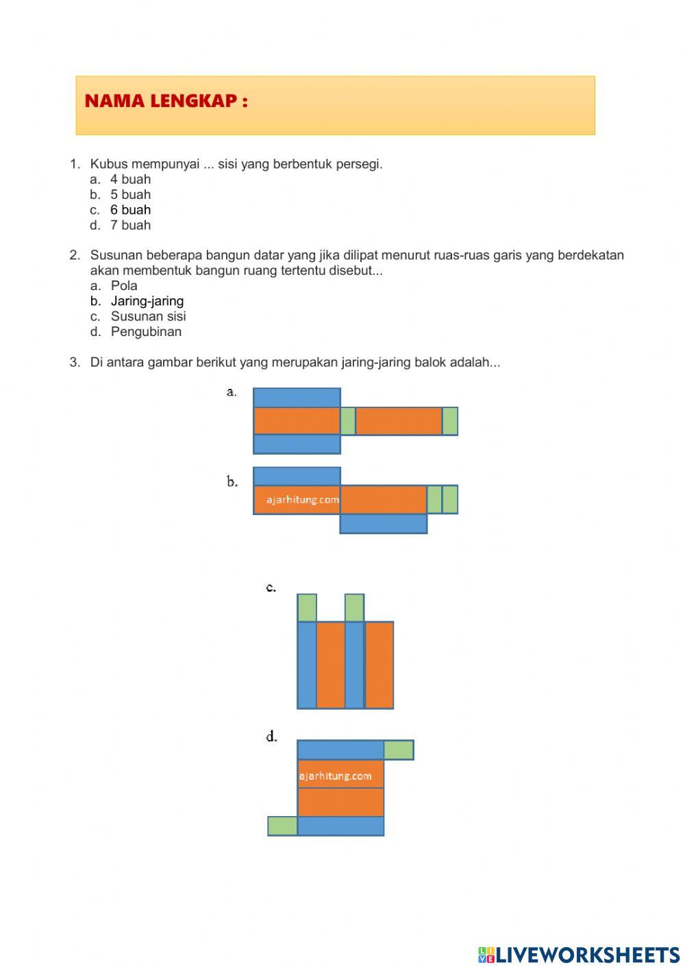 1951219 | Kuis jaring-jaring kubus & balok | Yayu_Irianti