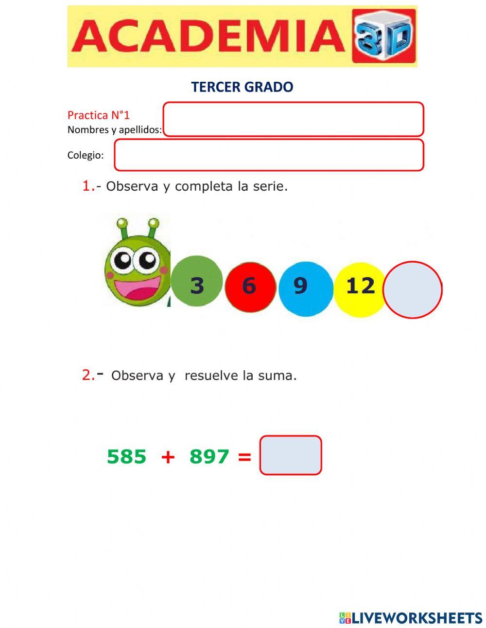 Sumas Y Restas Online Exercise For Tercero Live Worksheets – Bilarasa Sumas Y Restas Online Exercise For Tercero Live Worksheets – Bilarasa