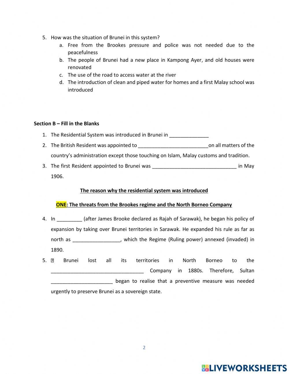 Residential System - Classwork online exercise for | Live Worksheets