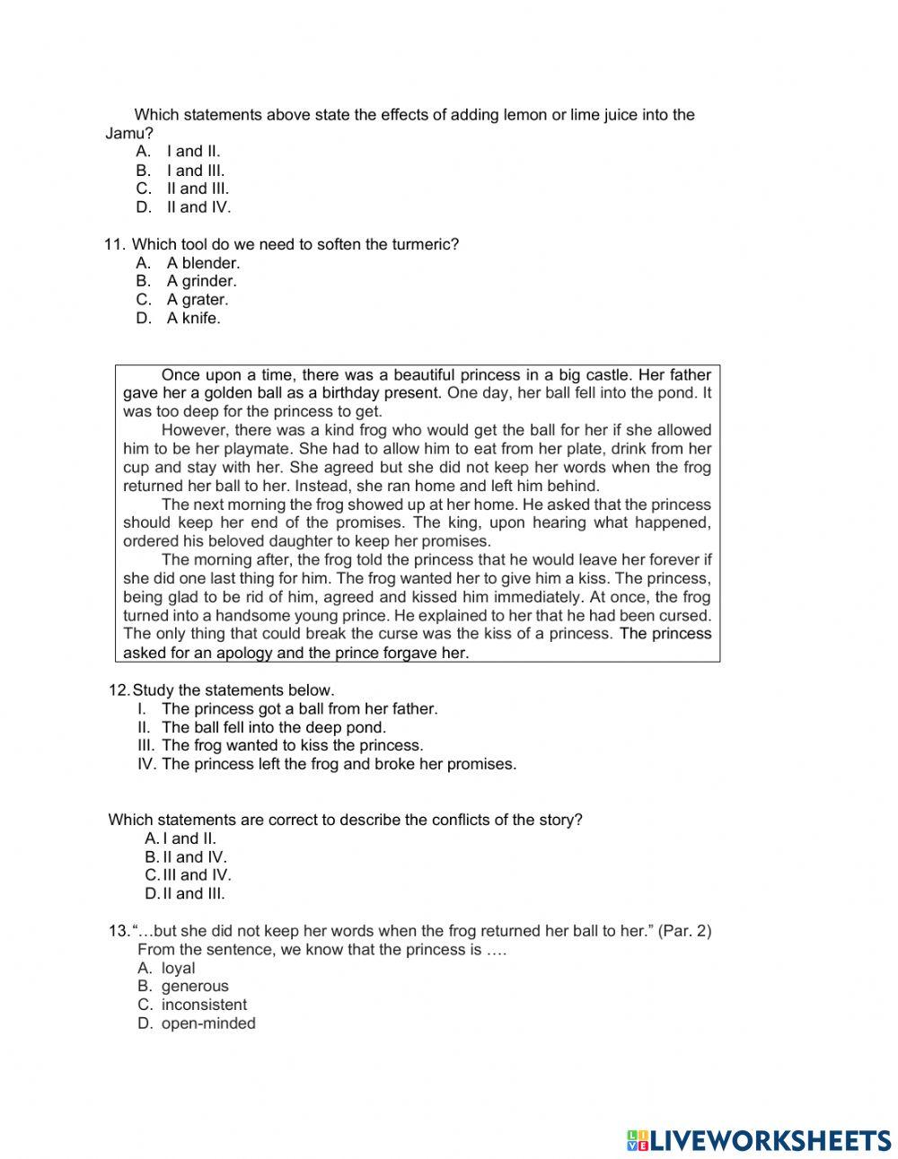 Latihan AD activity | Live Worksheets