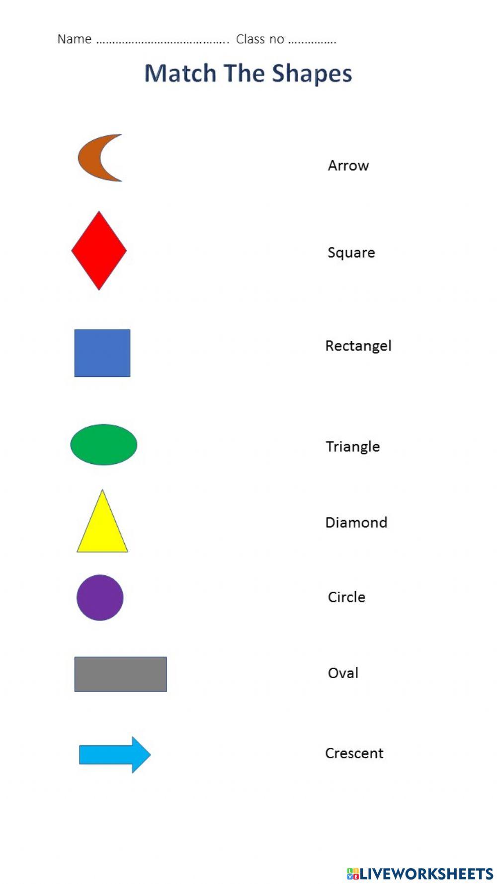 math the shapes1 online exercise for | Live Worksheets