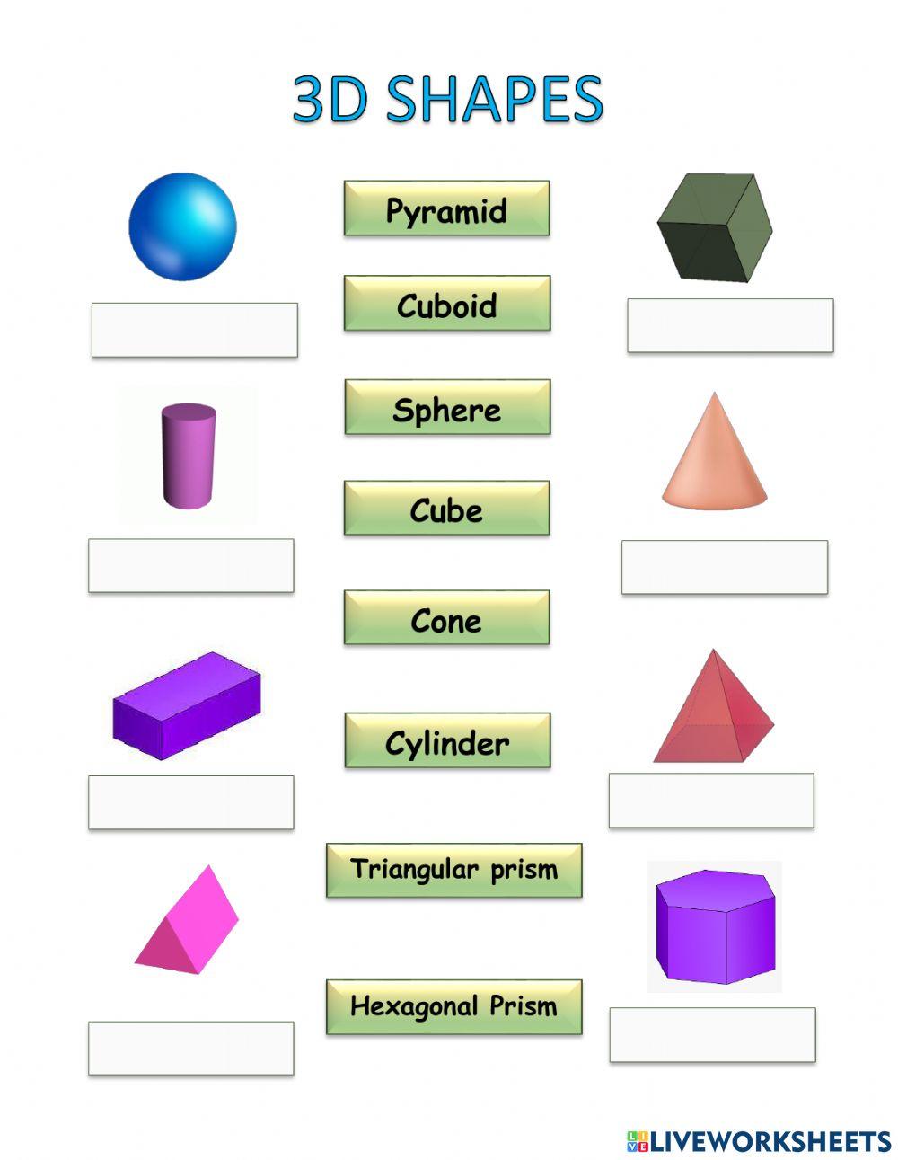 6853852 | 3D SHAPES | dlclessonplan | LiveWorksheets