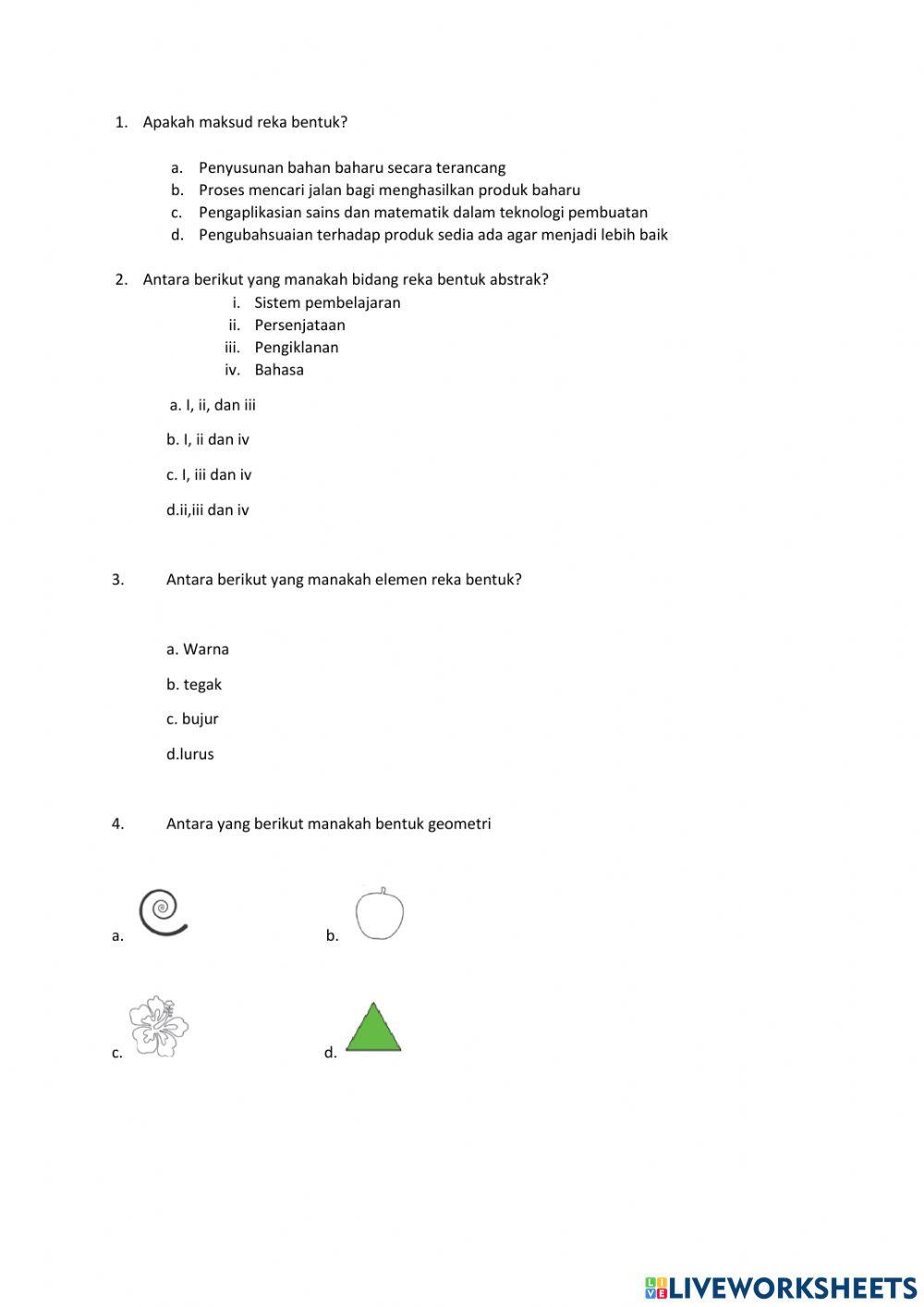 Rbt online worksheet for 1 | Live Worksheets