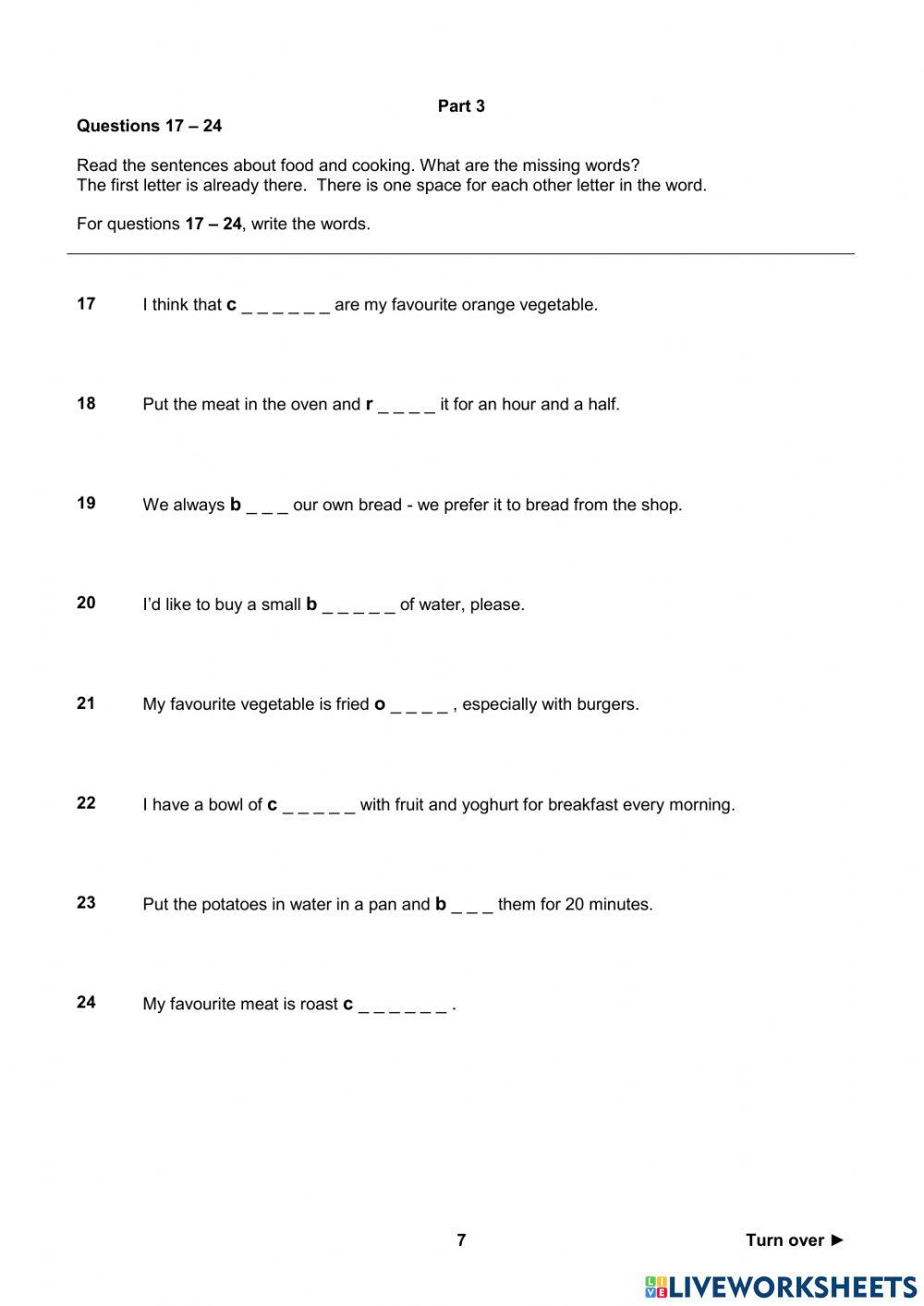 Empower a2-test-unit4a worksheet | Live Worksheets