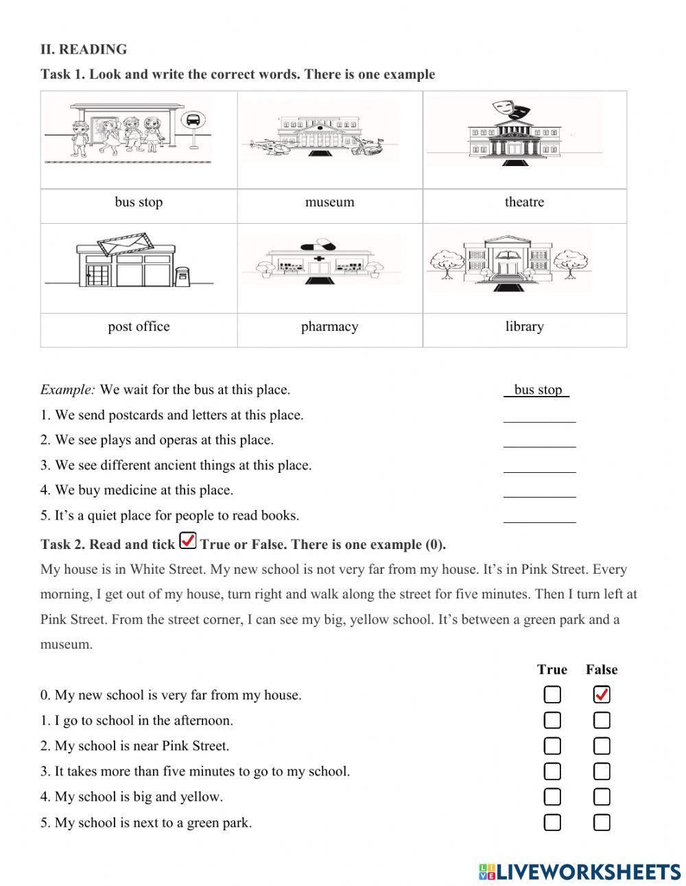 U16 reading G5 worksheet | Live Worksheets