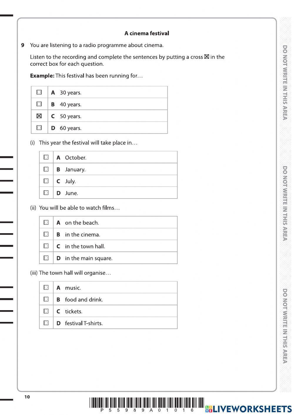 Listening Practice 1 online exercise for | Live Worksheets