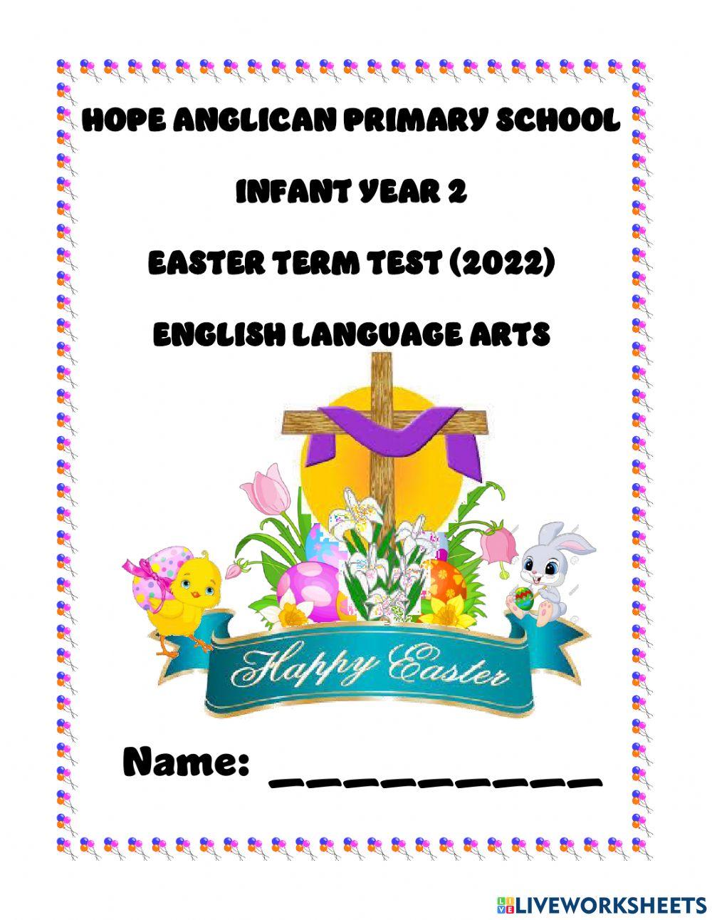 E.L.A. Easter Term Test online exercise for | Live Worksheets
