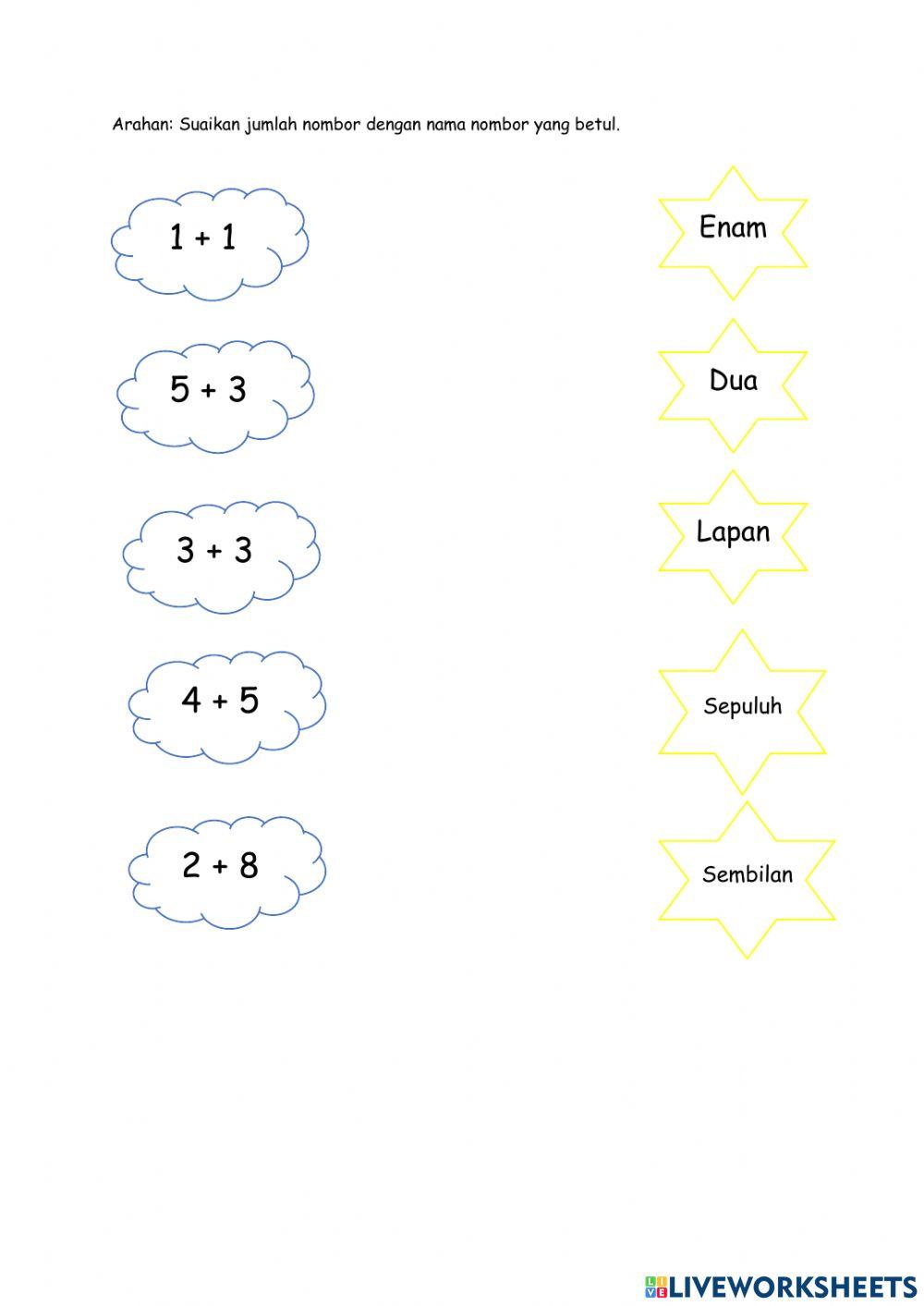 Nombor dan Operasi Asas | Live Worksheets