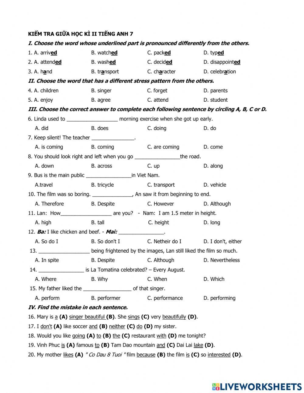 1953983 | English Practice test | Nguyen Thanh Tuan