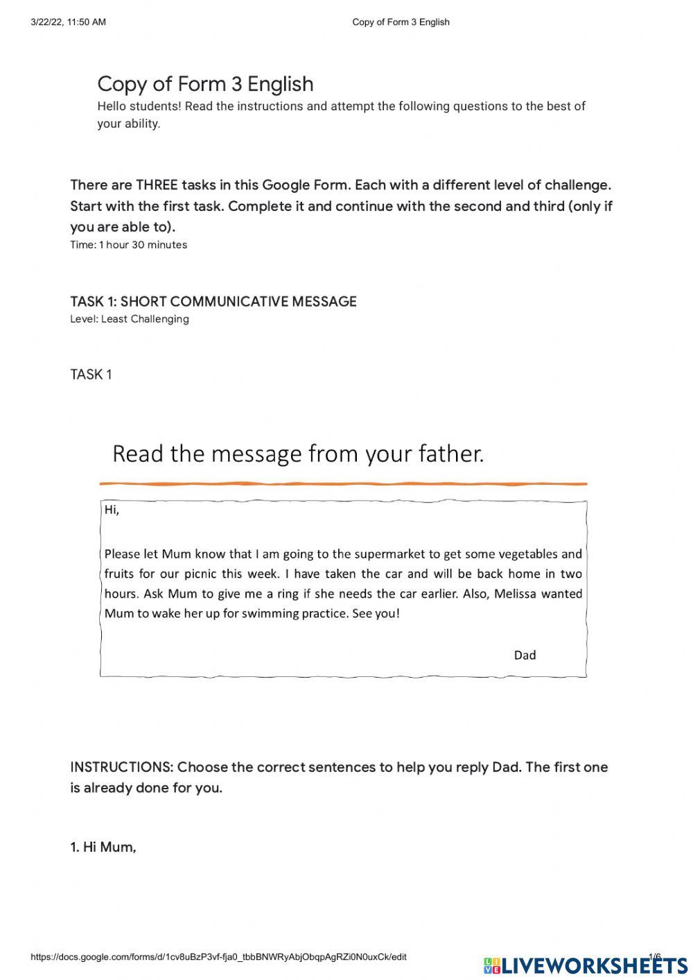 Short Communica… | Free Interactive Worksheets | 1953911