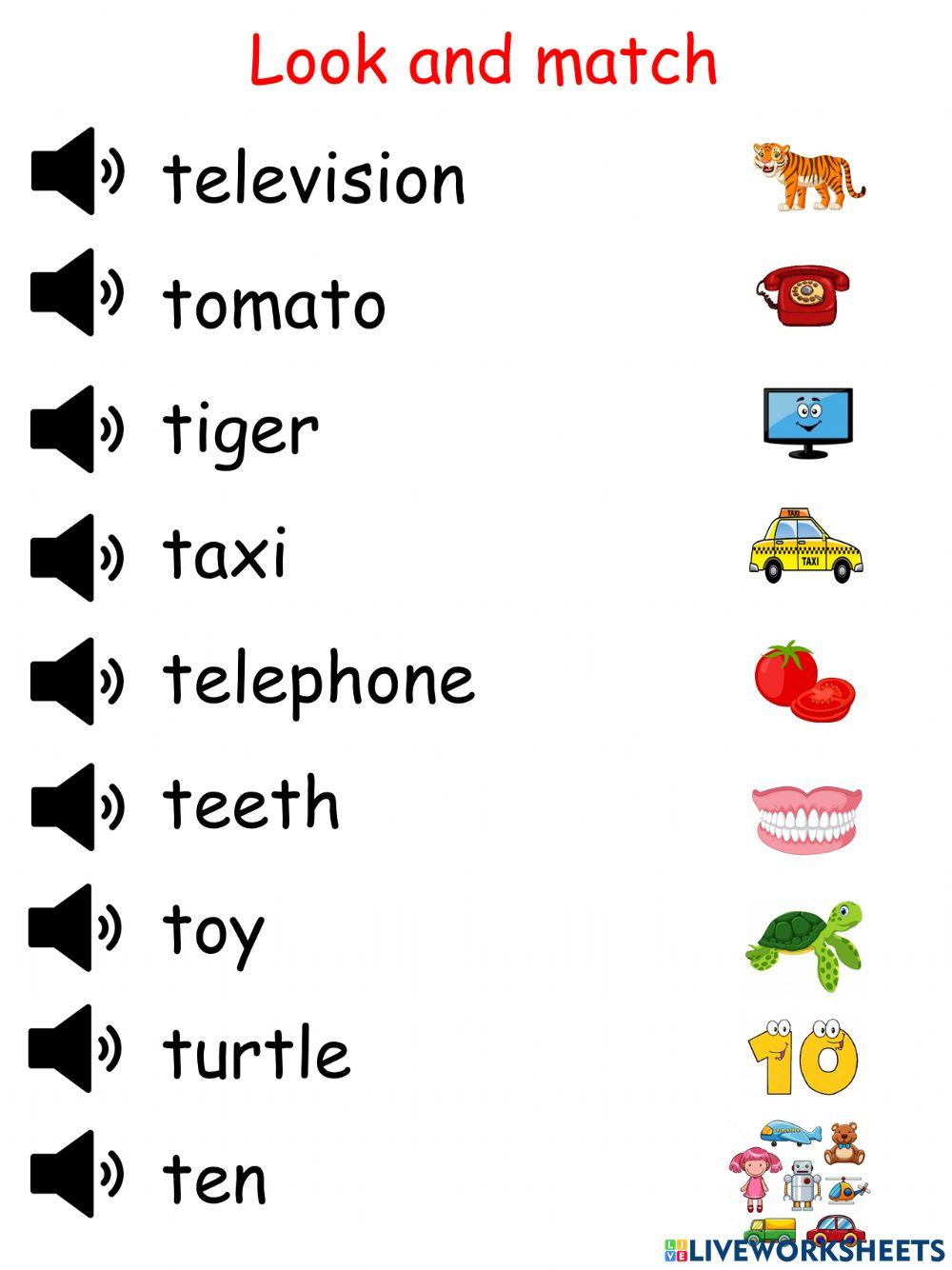 Letter Tt free activity | Live Worksheets