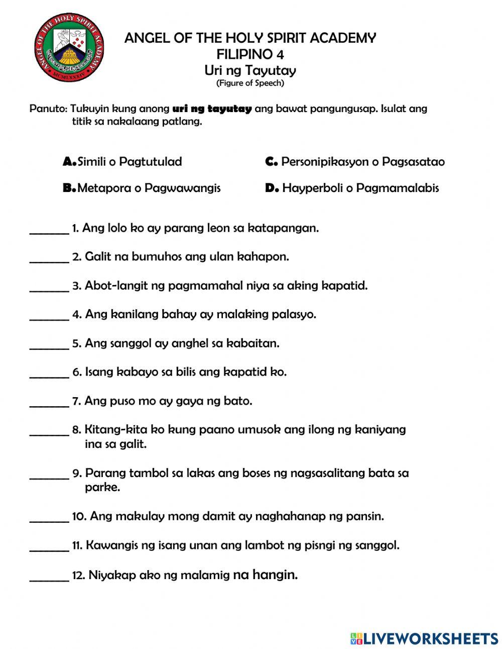 URI NG TAYUTAY Online Exercise For Live Worksheets, 57% OFF URI NG TAYUTAY Online Exercise For Live Worksheets, 57% OFF