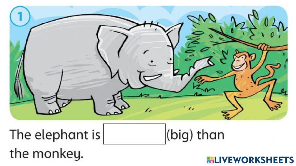 Comparative online exercise for grade 3 | Live Worksheets