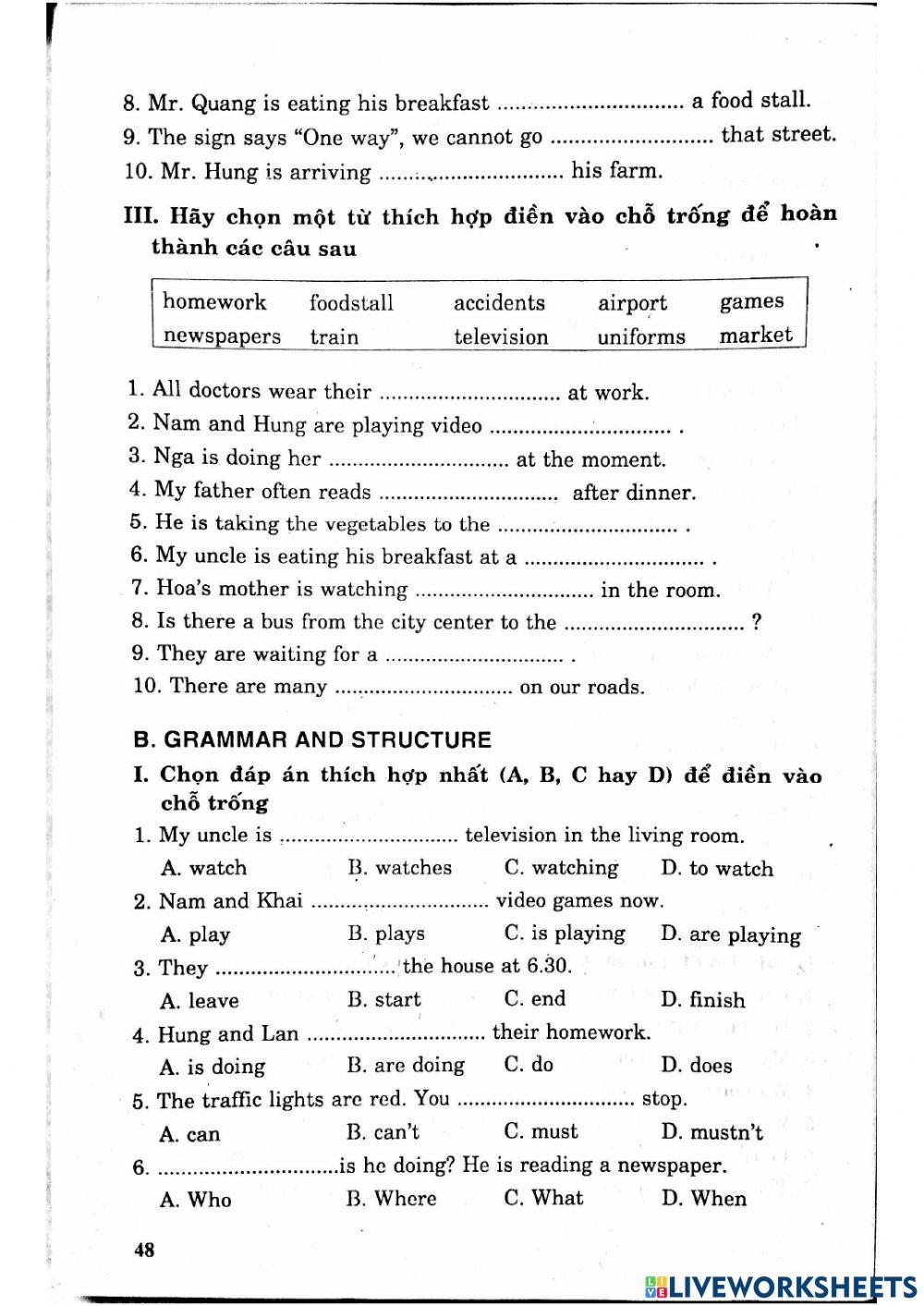 English 6 review worksheet | Live Worksheets